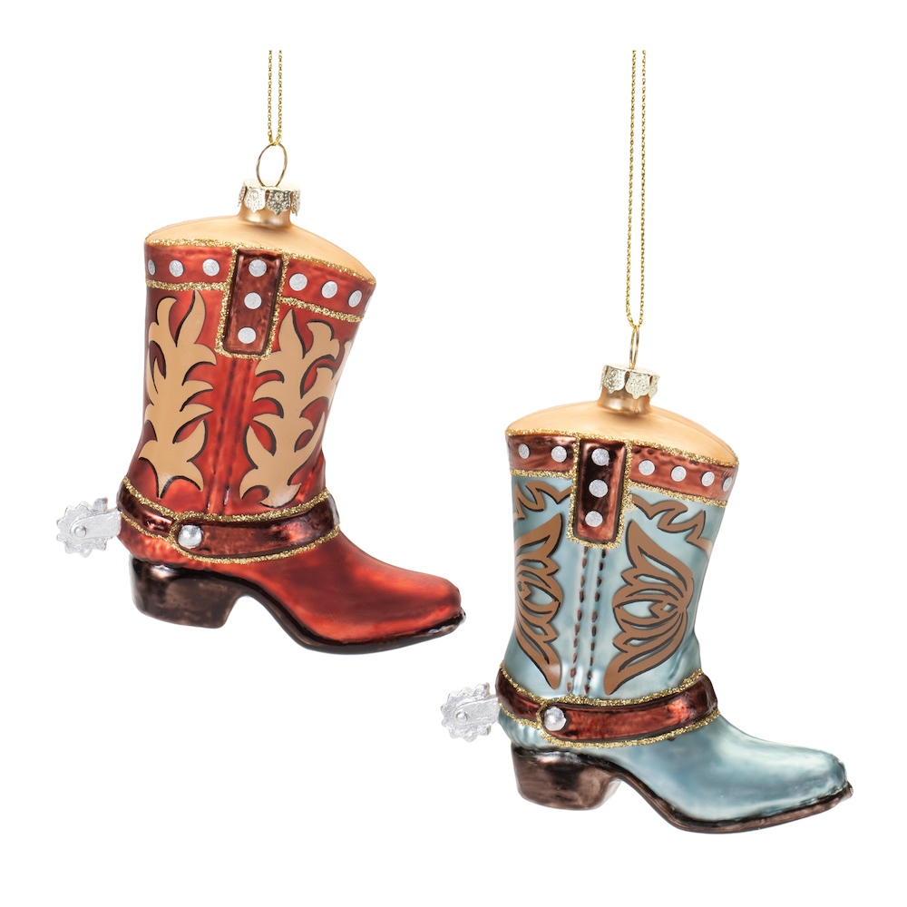 Cowboy Boot Ornament (2 Asst) 4.25"H... 94196 | Melrose Showrooms